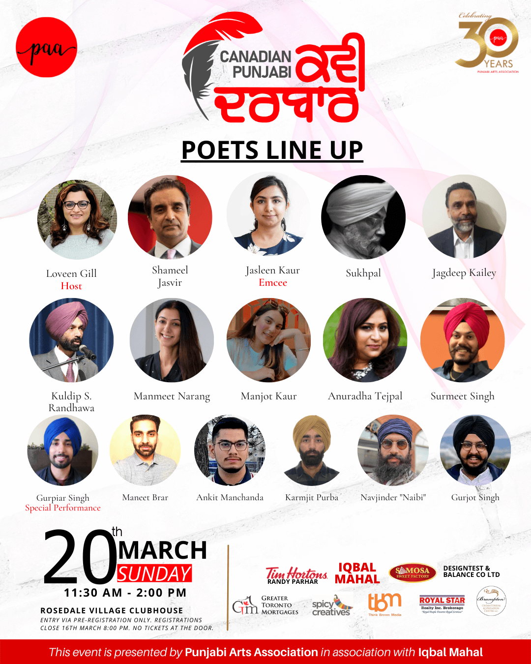 Canadian Punjabi Kavi Darbar - Punjabi Arts Association of Toronto